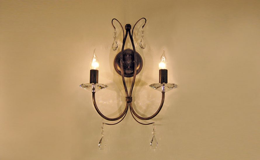 Dona 2 Light Wrought Iron Wall Light – ada