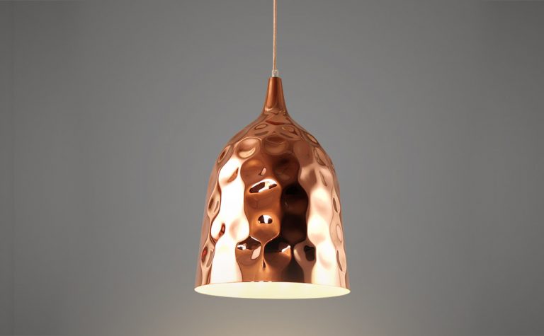 Hammered III Hammered Copper Pendant – ada