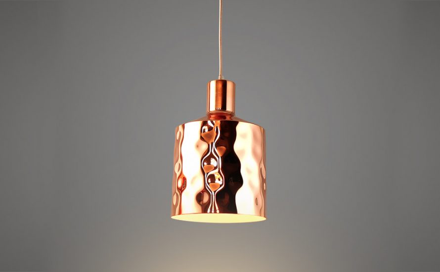 Hammered II Copper Pendant – ada
